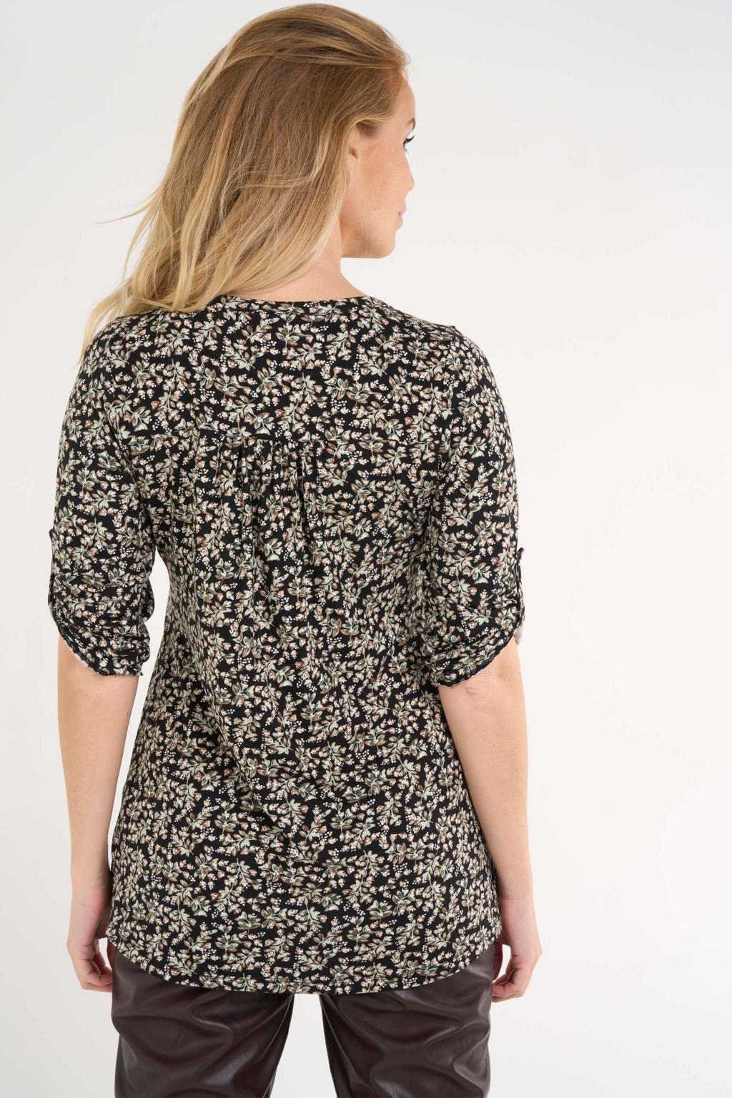 MS Mode top met all over print zwart | wehkamp