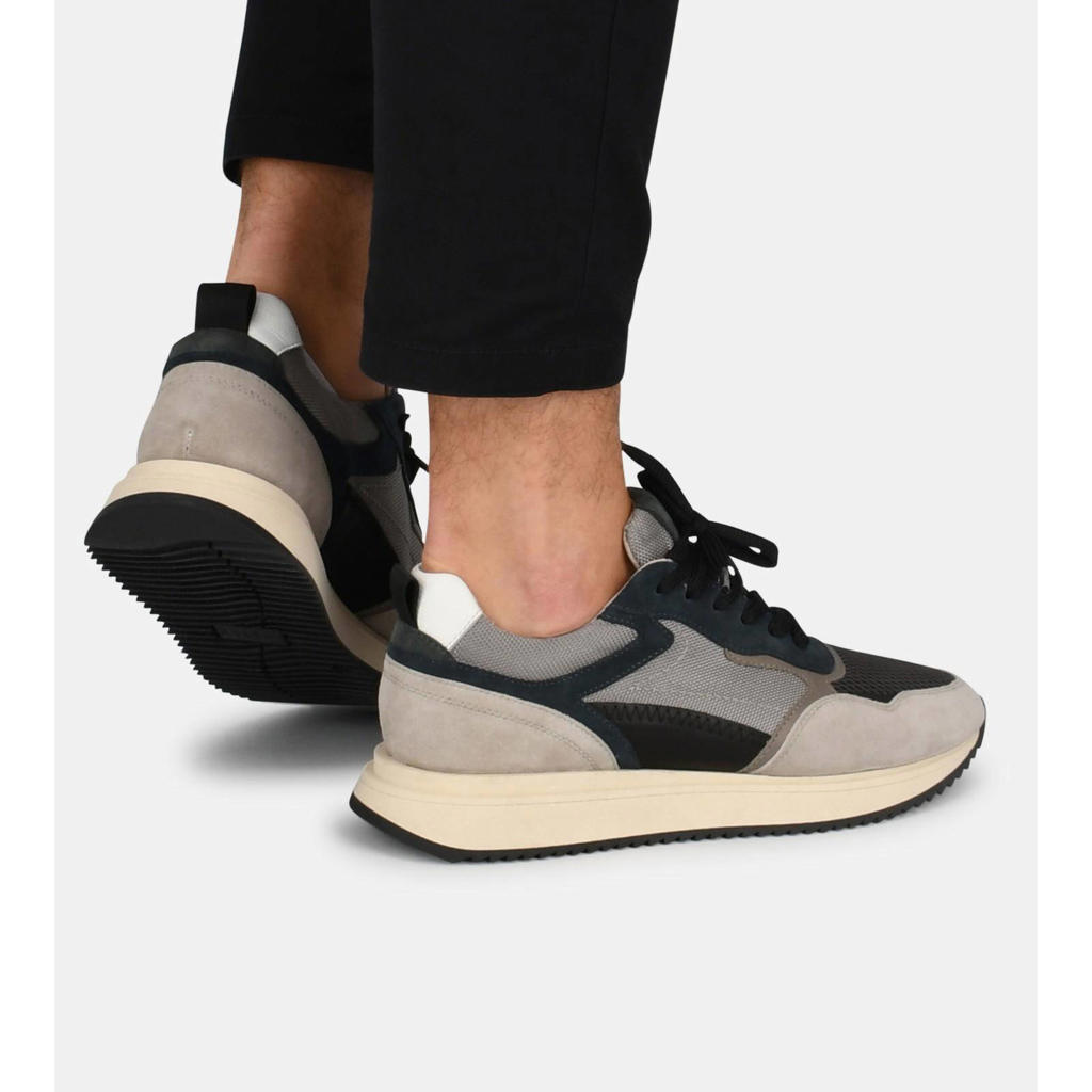 PS Poelman suède sneakers grijs | wehkamp