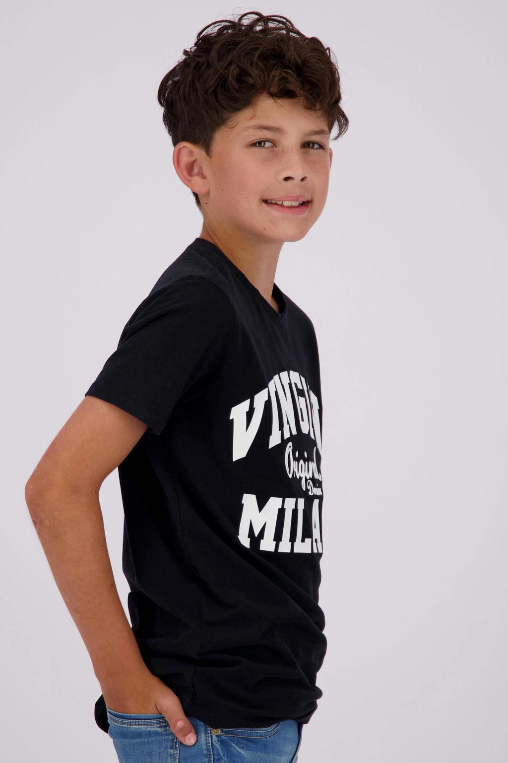 Vingino T-shirt met logo zwart | wehkamp