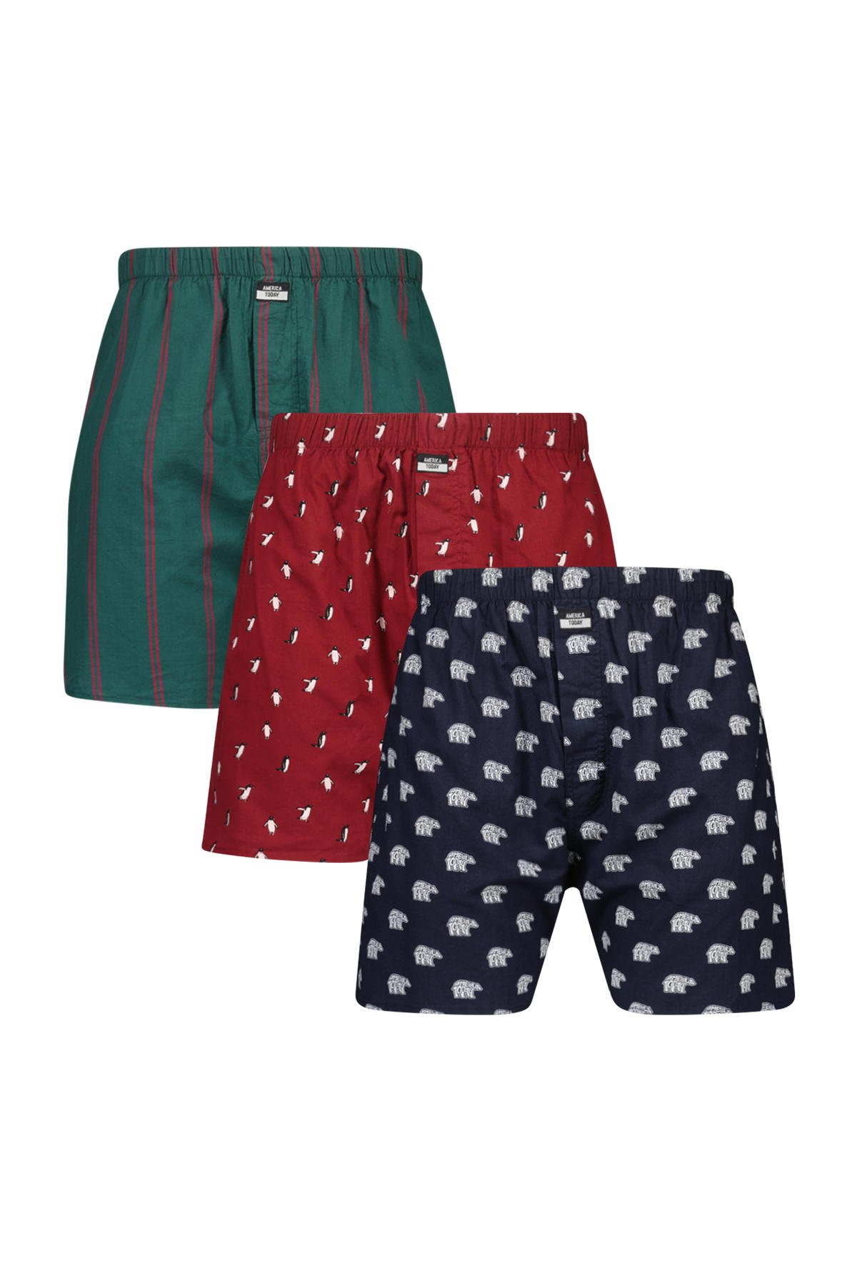 America Today wijde boxershort Thomas (set van 3) | wehkamp