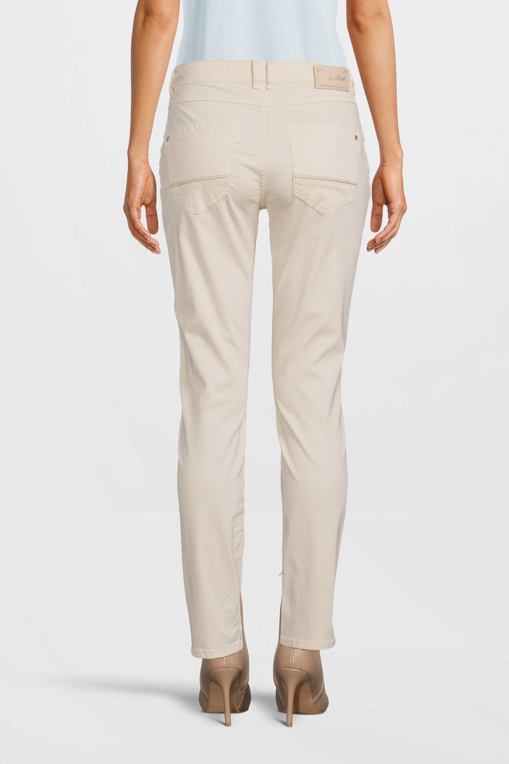 Mos Mosh high waist regular fit broek Naomi Treasure crème | wehkamp