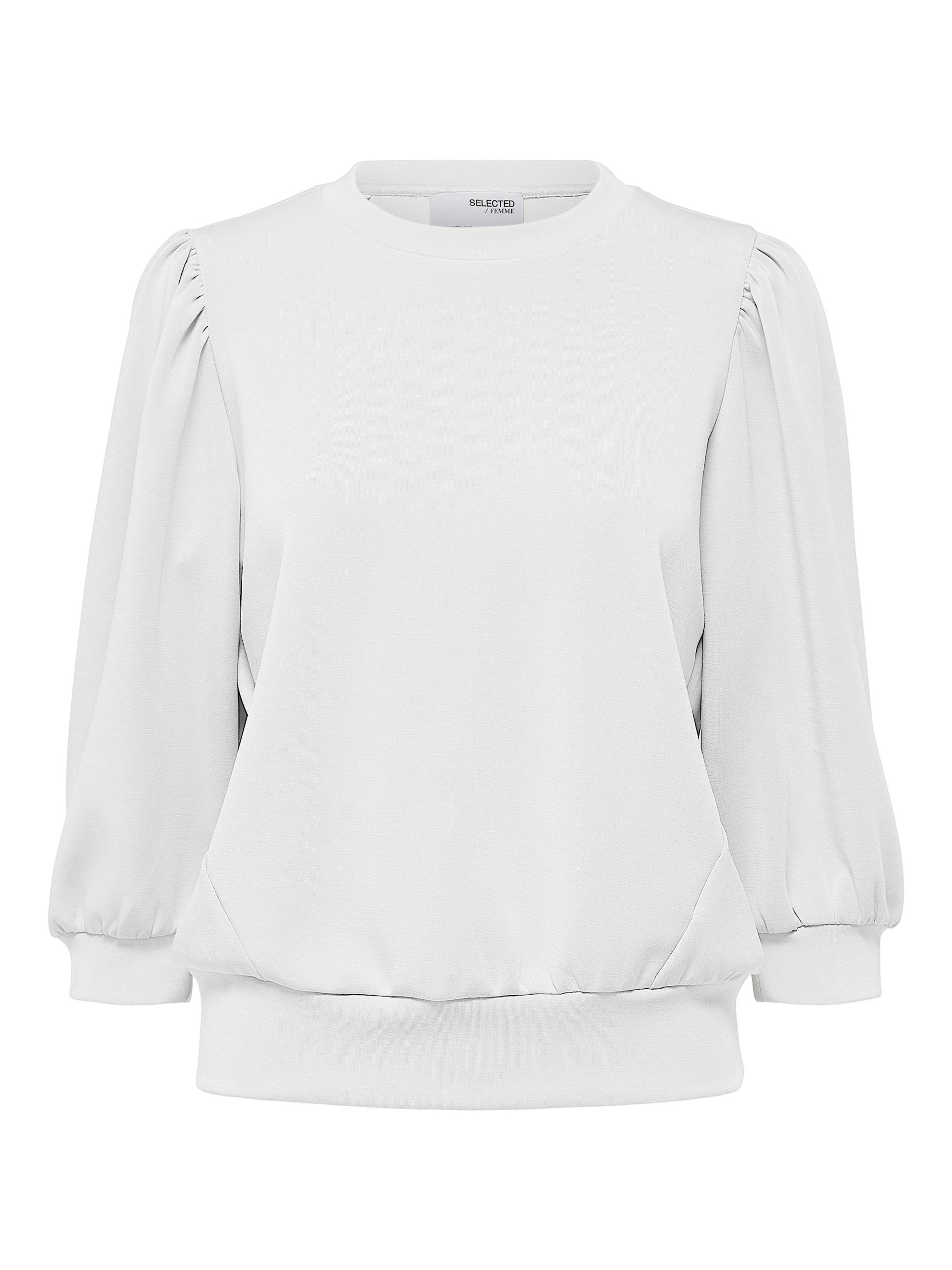 SELECTED FEMME sweater SLFTENNY met plooien wit | wehkamp