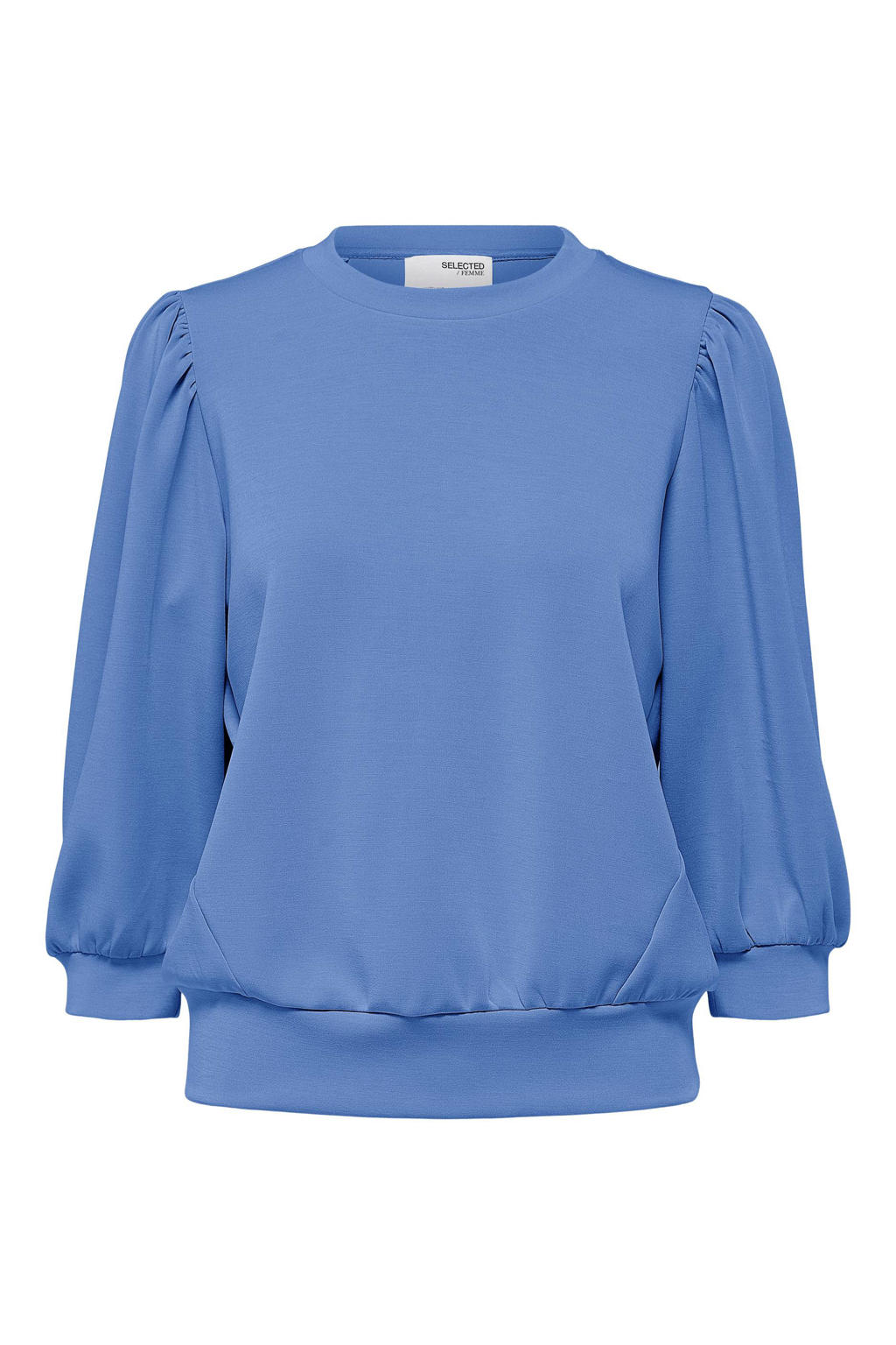 SELECTED FEMME sweater SLFTENNY met plooien blauw | wehkamp
