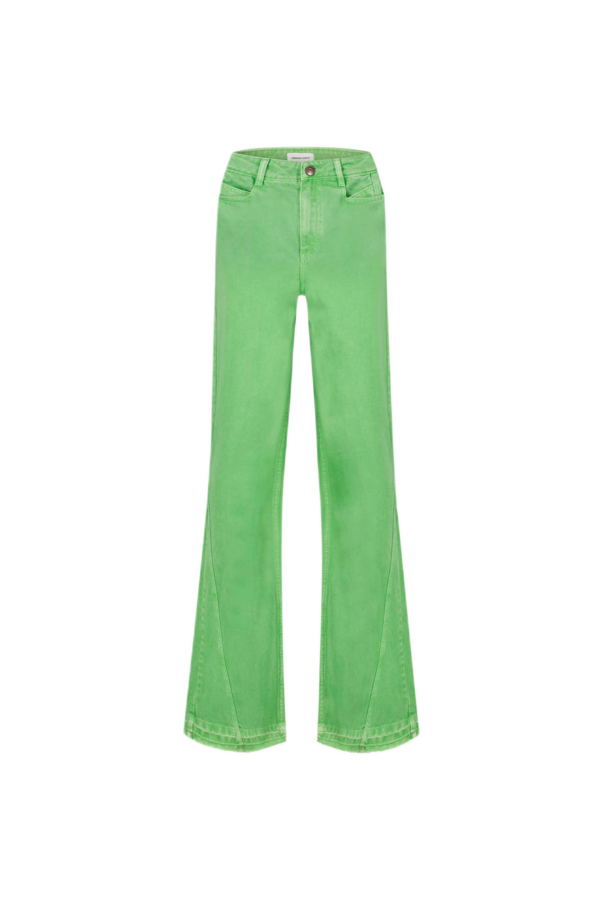 Fabienne Chapot high waist flared jeans Bonnie Wide Leg groen | wehkamp