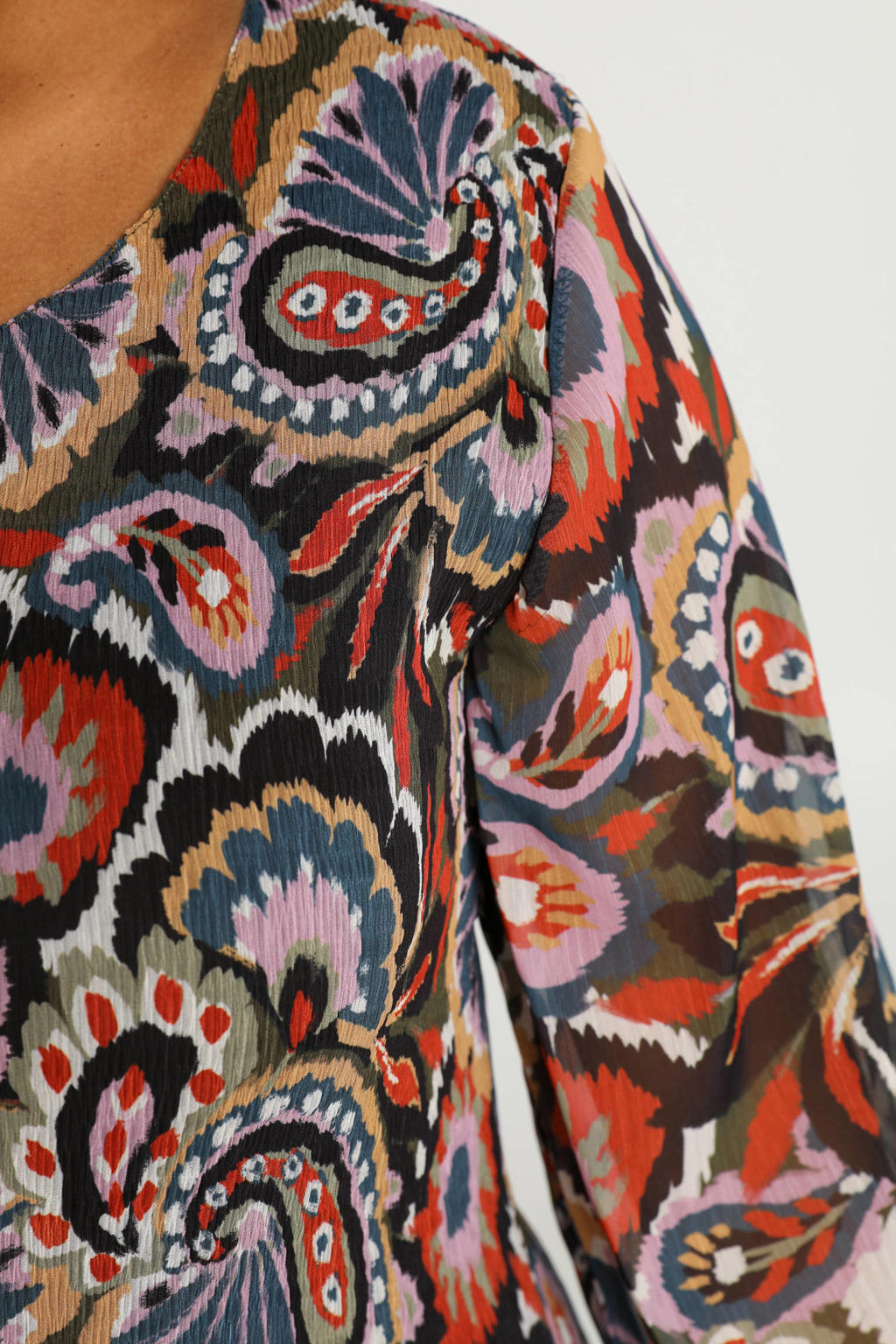 Paprika jurk met all over print multi | wehkamp