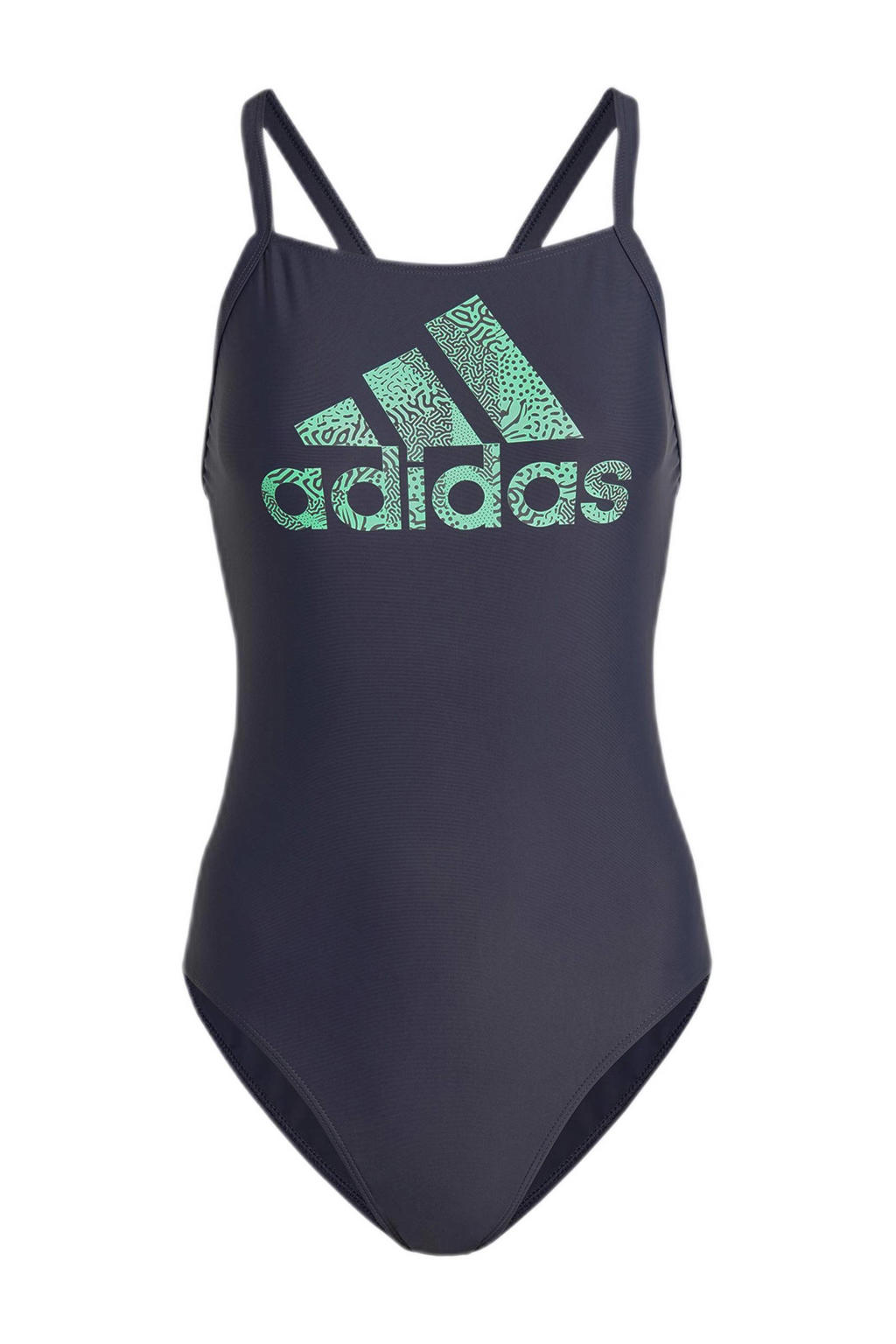 adidas Performance sportbadpak donkerblauw/mint | wehkamp