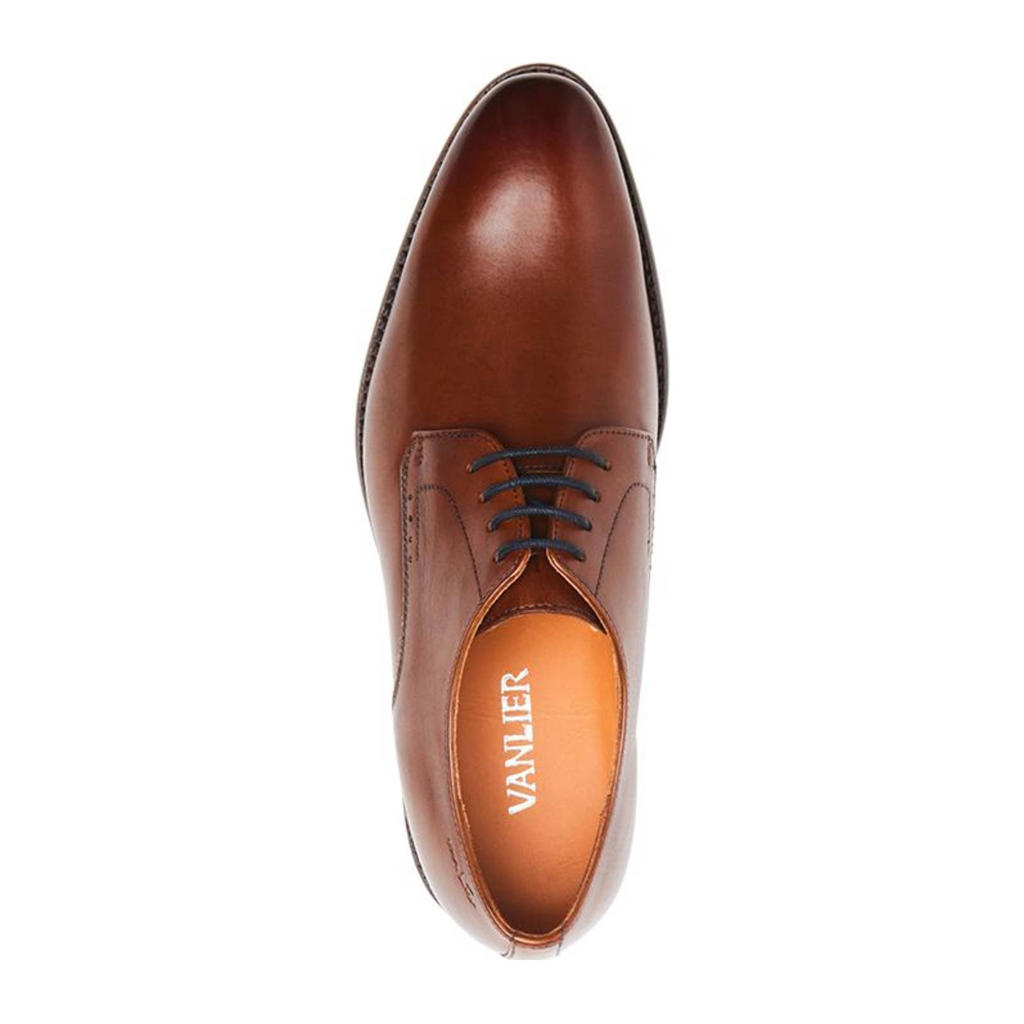 Van Lier Hercules leren veterschoenen cognac | wehkamp