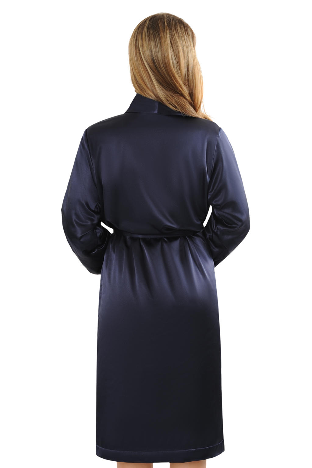 Sapph satijnen badjas Vienne donkerblauw | wehkamp