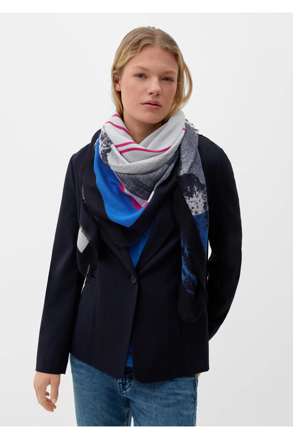 s.Oliver sjaal met all-over print multi | wehkamp
