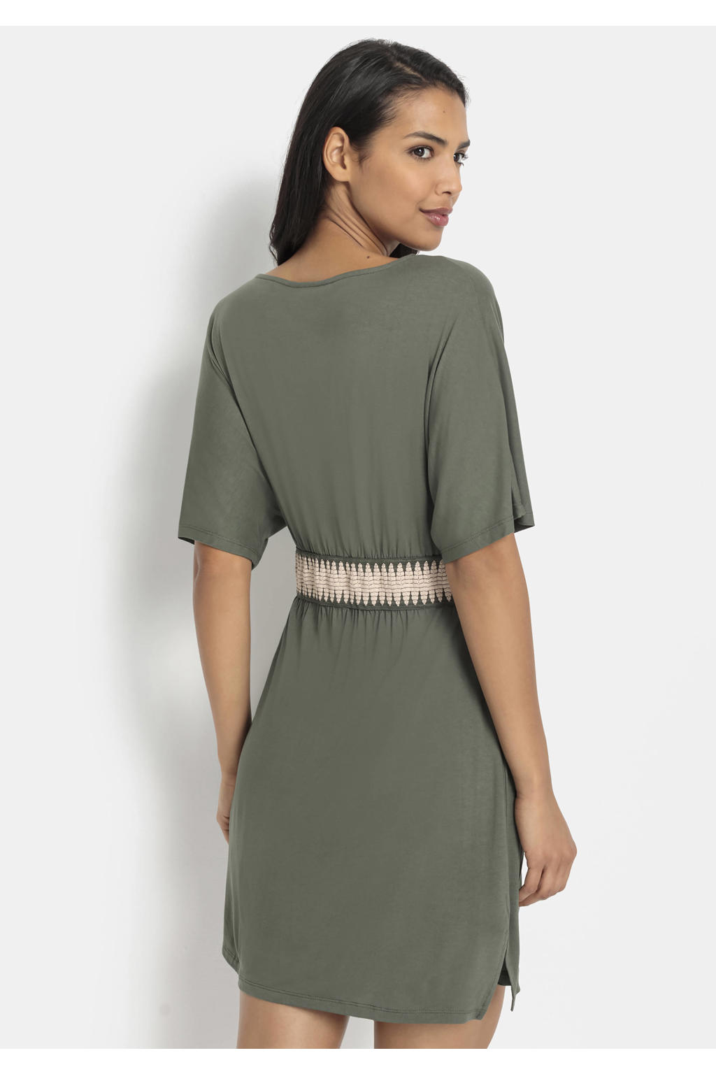 Lascana strandjurk olijfgroen | wehkamp