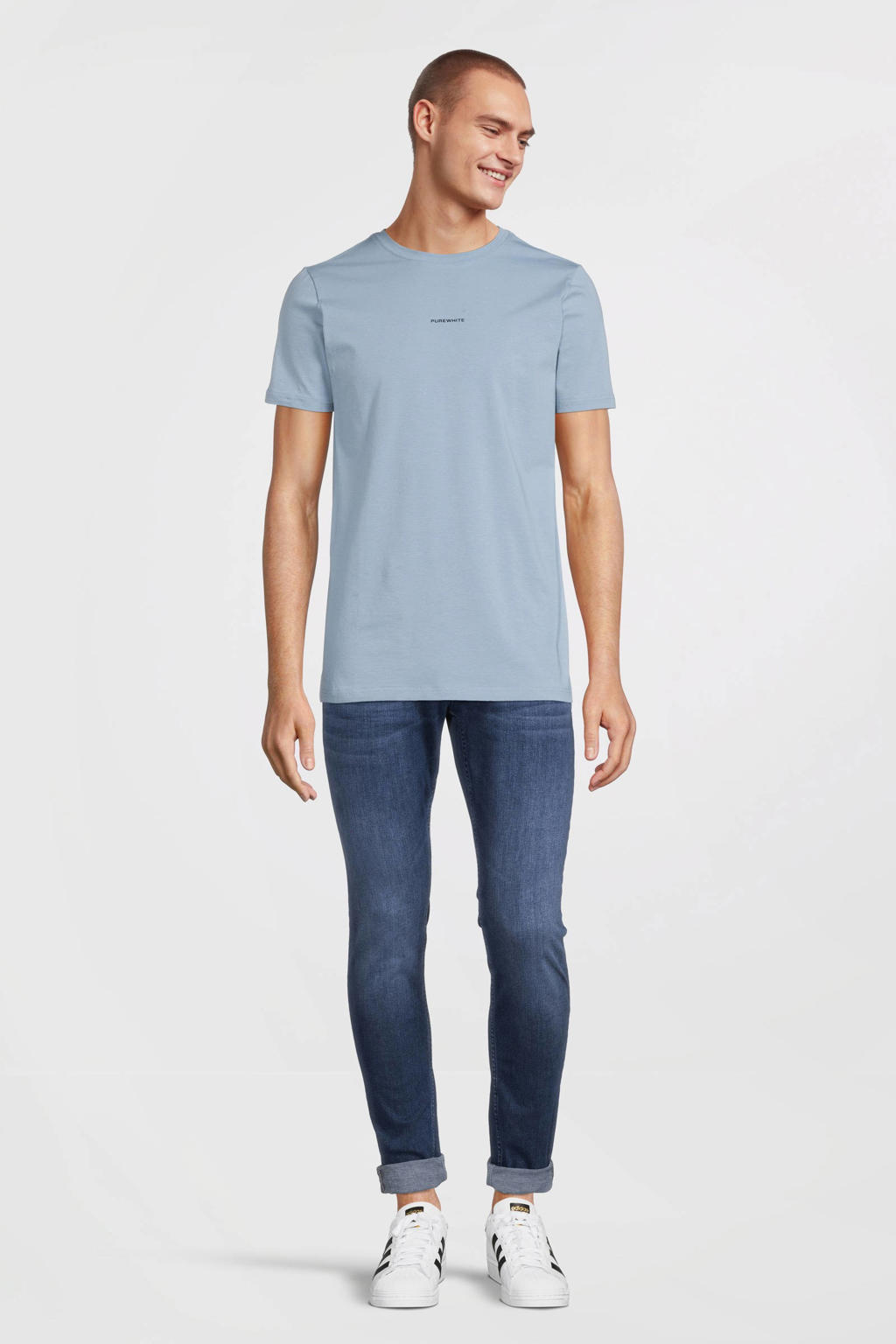 Pure Path skinny jeans The Jone W0109 ESSENTIALS denim mid blue | wehkamp