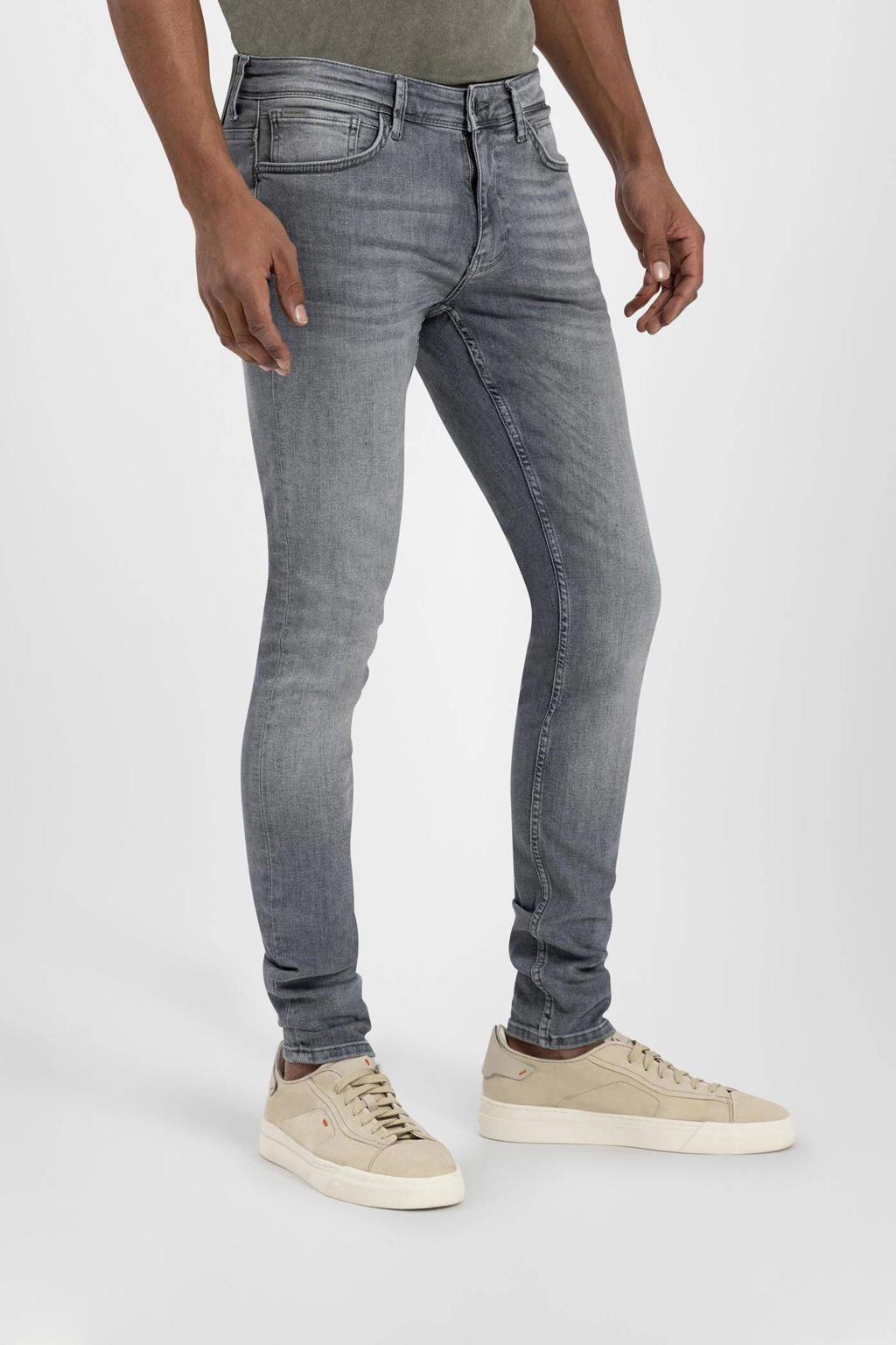 Pure Path skinny jeans The Jone W0112 ESSENTIALS mid grey denim | wehkamp
