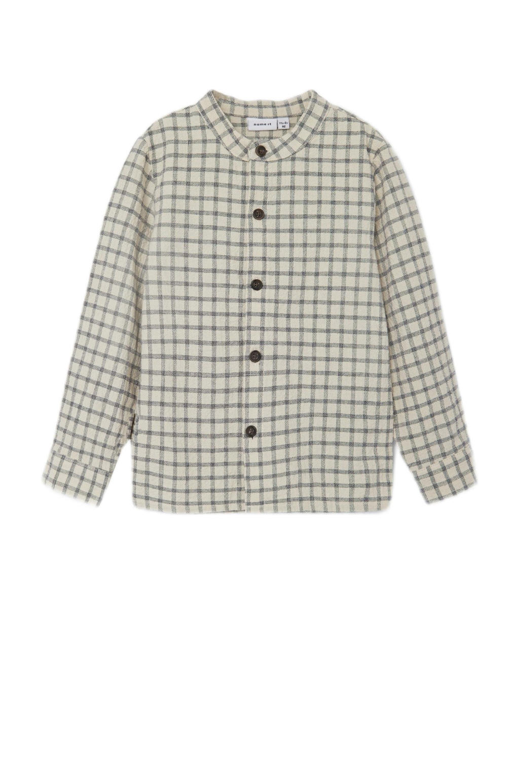 NAME IT MINI geruit overhemd NMMFESUM beige/grijs | wehkamp