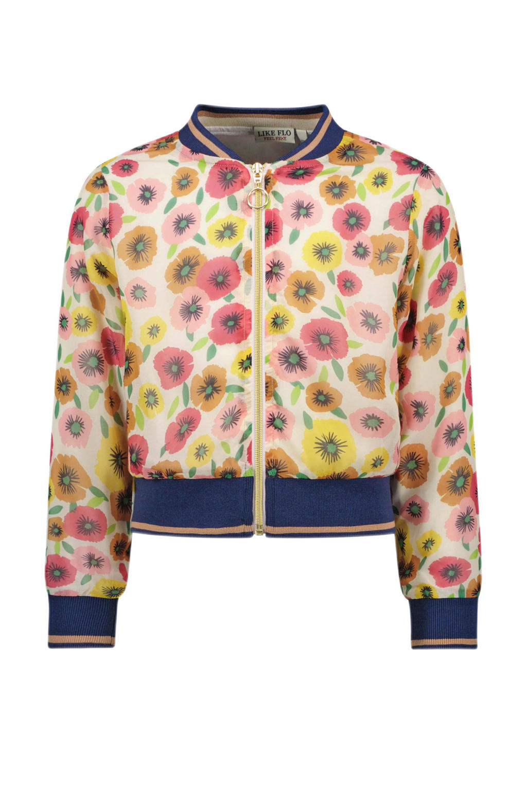 Like Flo gebloemde baseball jacket multicolor | wehkamp