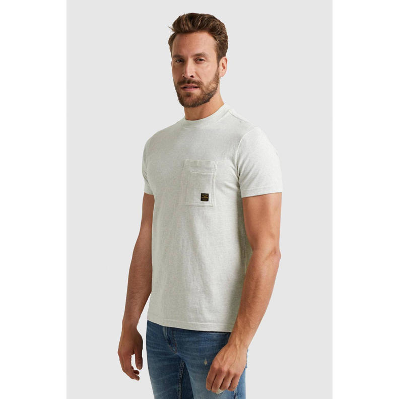 PME Legend gemeleerd regular fit T-shirt Birch | wehkamp