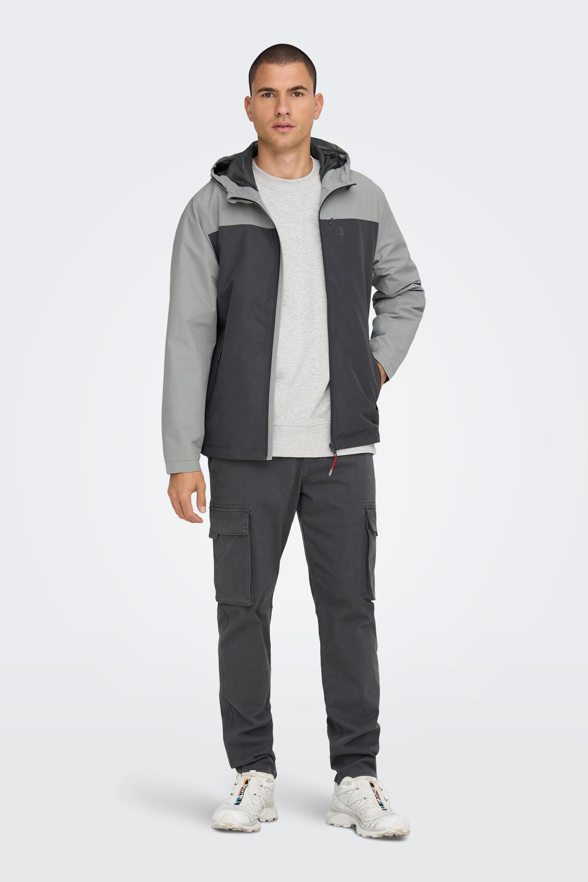 ONLY & SONS jas grey pinstripe | wehkamp