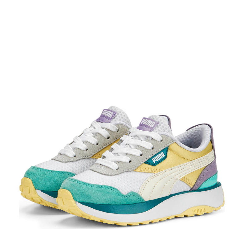 Puma Cruise Rider Peony sneakers wit/geel/paars | wehkamp