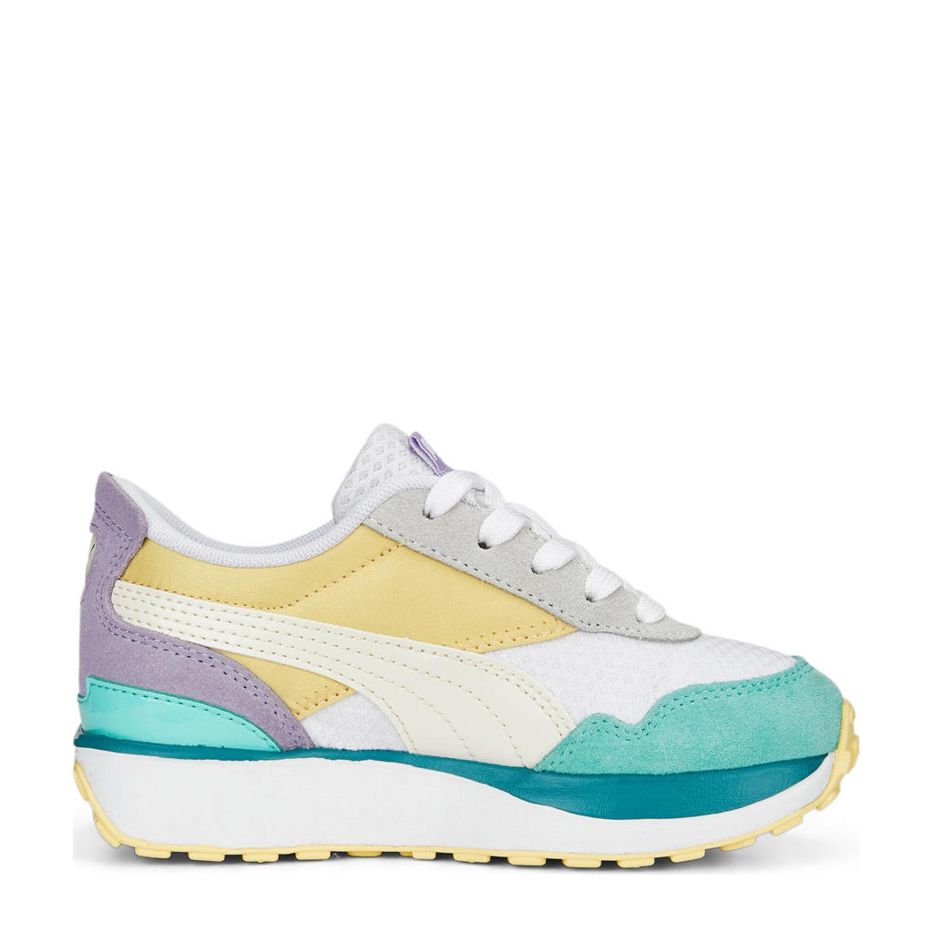 Puma Cruise Rider Peony sneakers wit/geel/paars | wehkamp