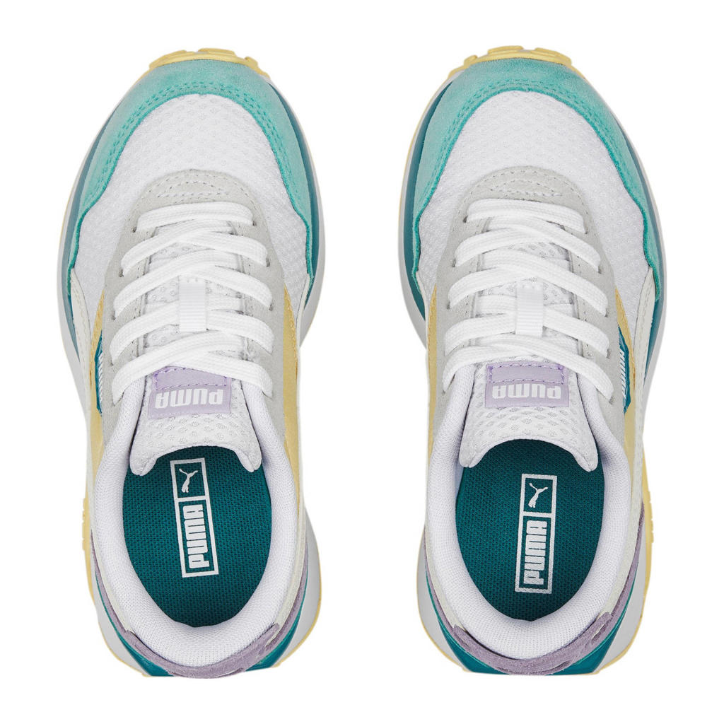 Puma Cruise Rider Peony sneakers wit/geel/paars | wehkamp