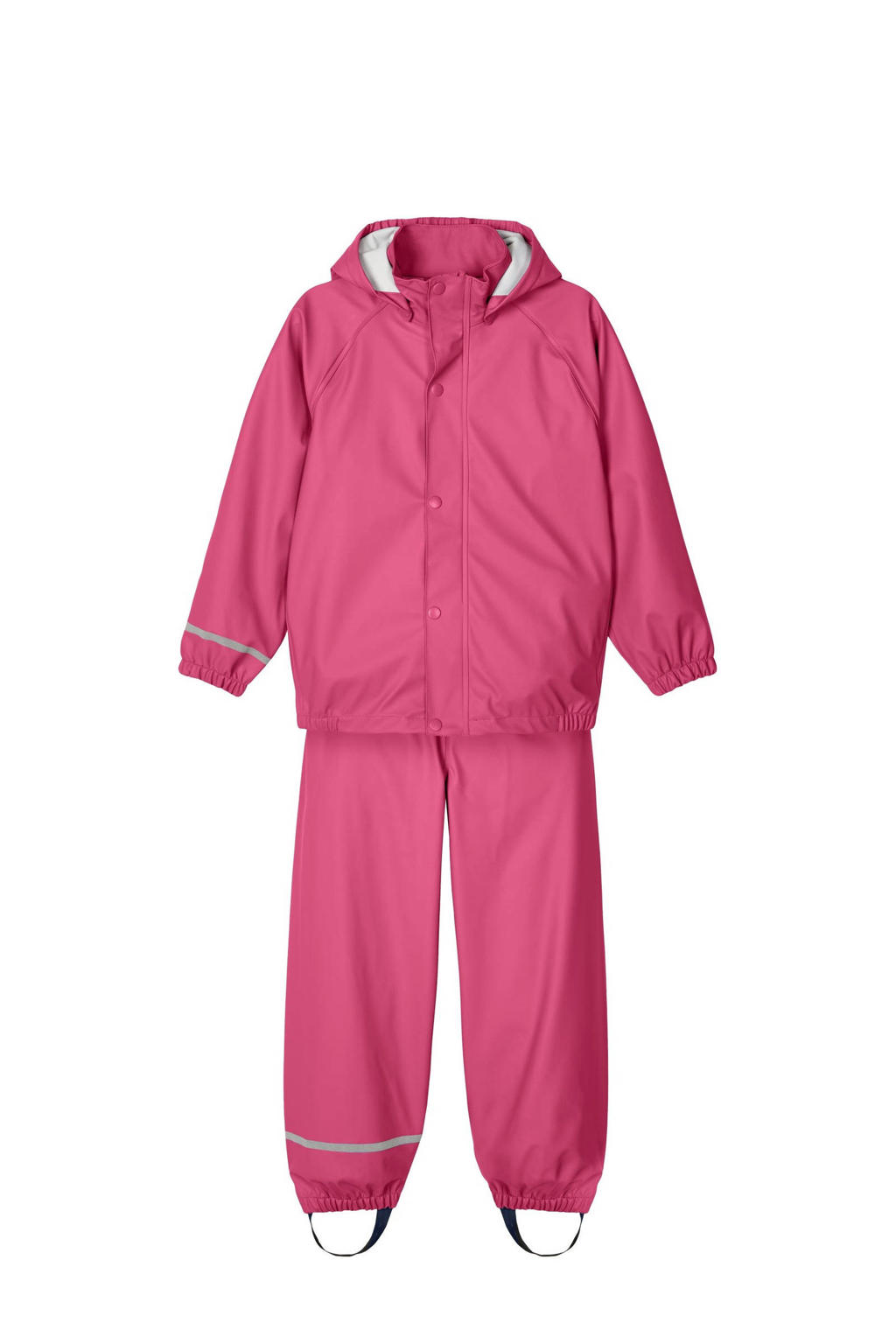 NAME IT KIDS meisjes regenpak Fuchsia | wehkamp