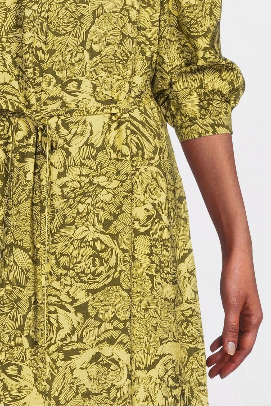 MSCH Copenhagen jurk MSCHDivina Ladonna met all over print geel | wehkamp