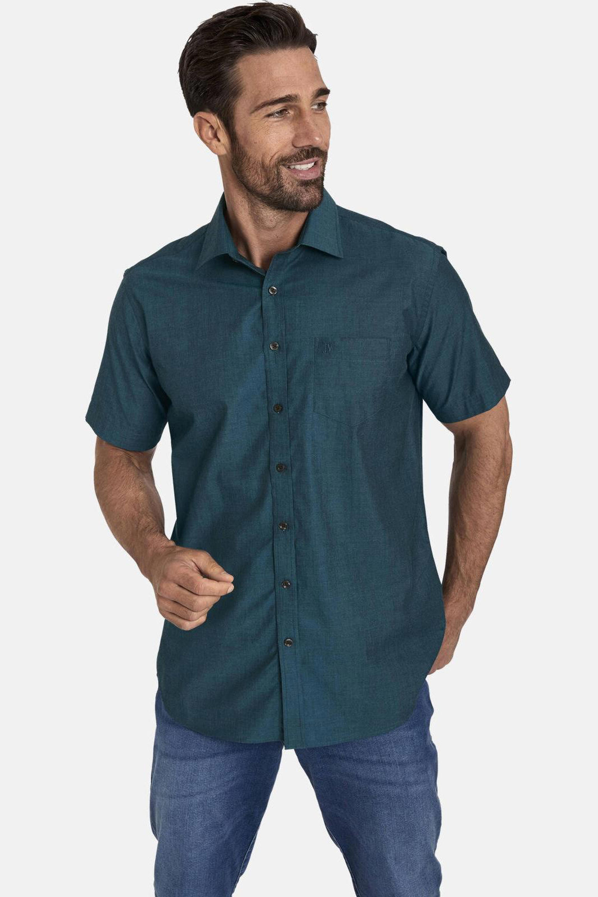 Jan Vanderstorm casual overhemd EVIN Plus Size - (set van 2) | wehkamp