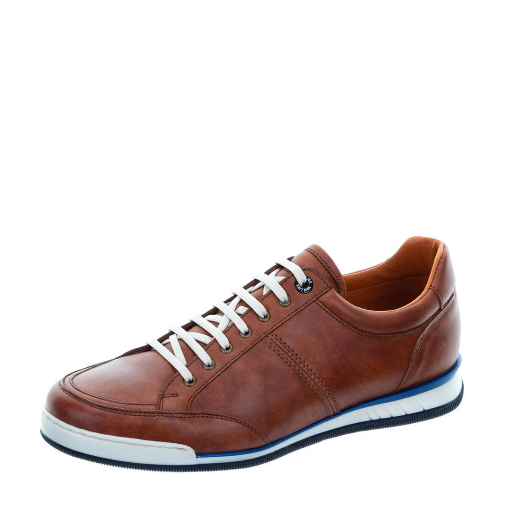 Van Lier Magnus nubuck sneakers cognac | wehkamp