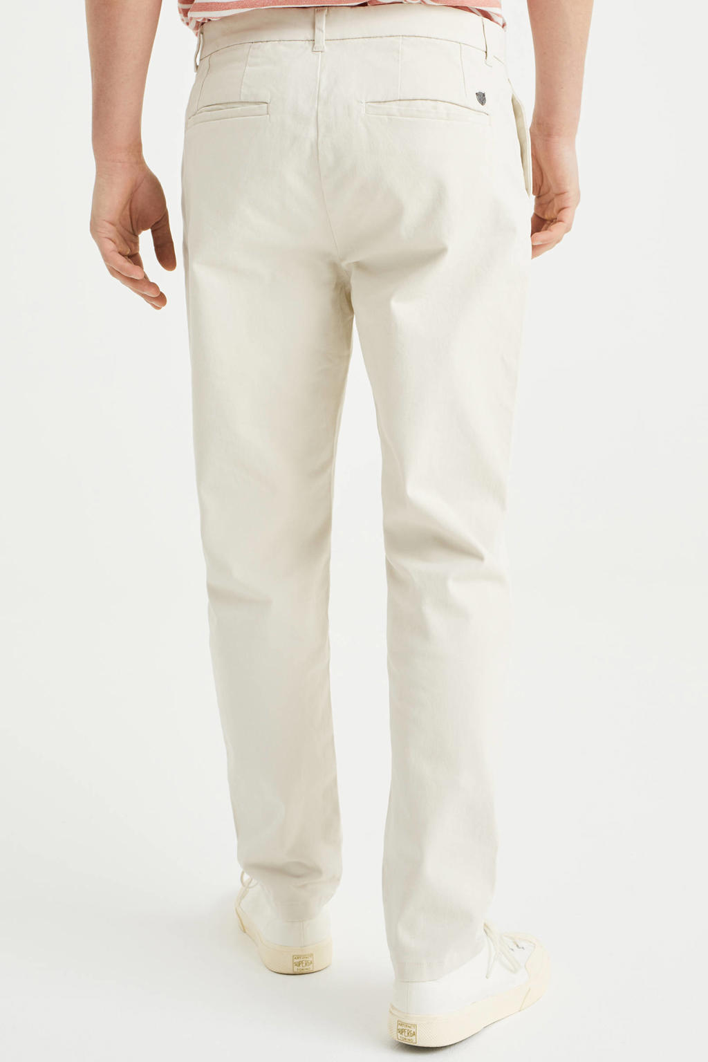 WE Fashion straight fit broek Ben Solid moon beam | wehkamp