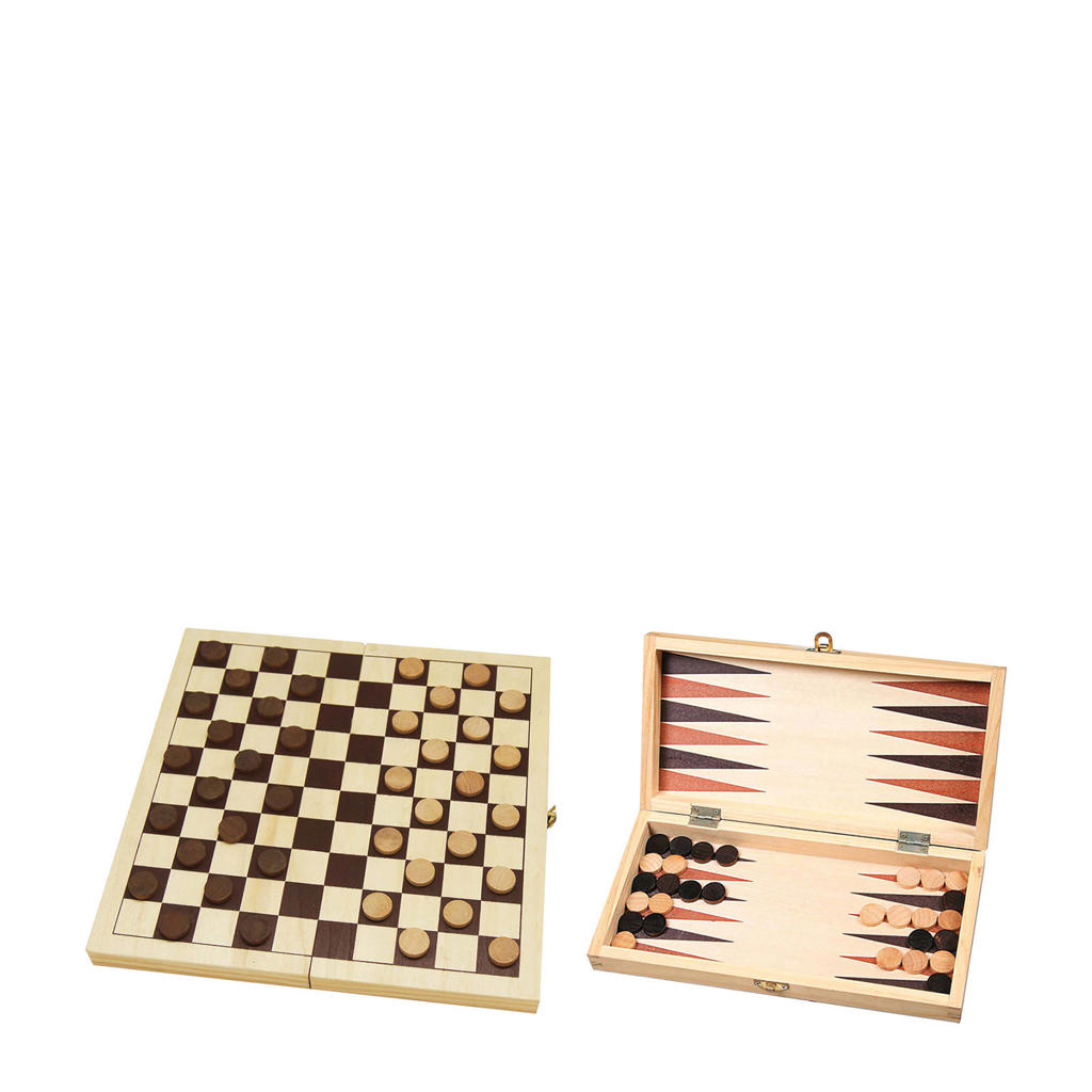 HOT Dam- en Backgammonset 29 x 14,5 x 4,5 cm Dam- en backgammonset ...