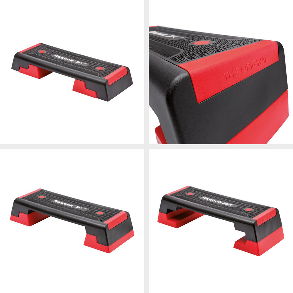 Reebok aerobic step zwart/rood | wehkamp