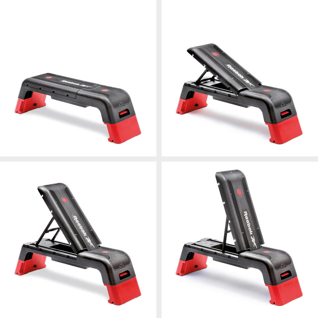 Reebok verstelbare aerobic step zwart/rood | wehkamp