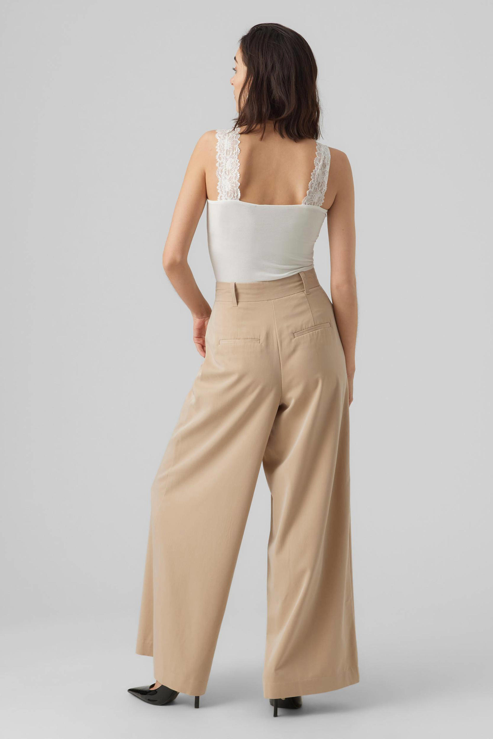 VERO MODA singlet VMROSA met kant wit | wehkamp