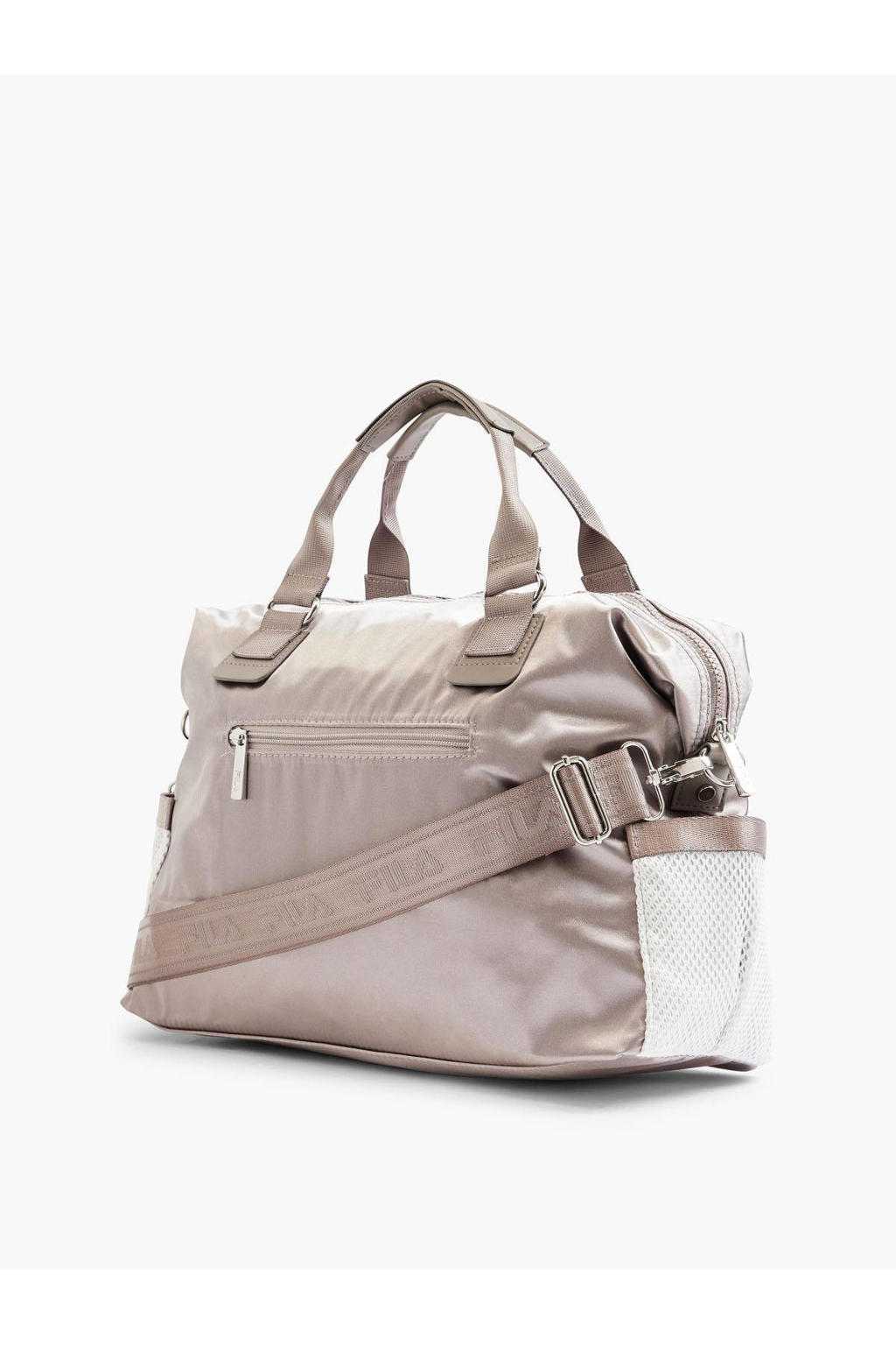 Fila glimmende handtas met logo taupe | wehkamp