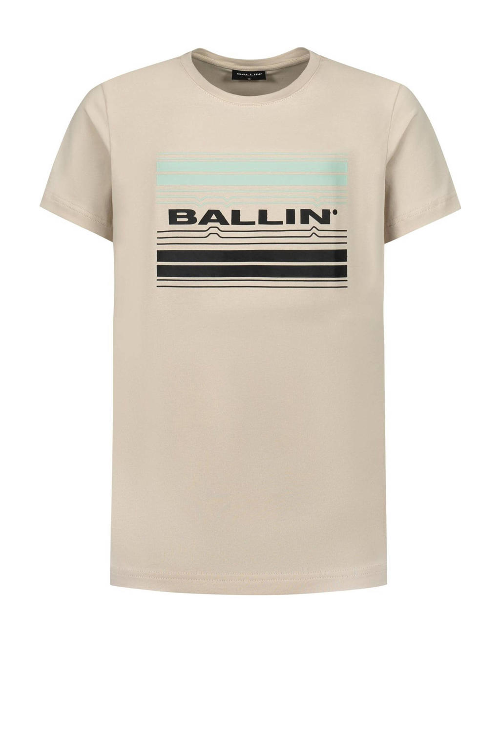 Ballin T-shirt met logo beige | wehkamp
