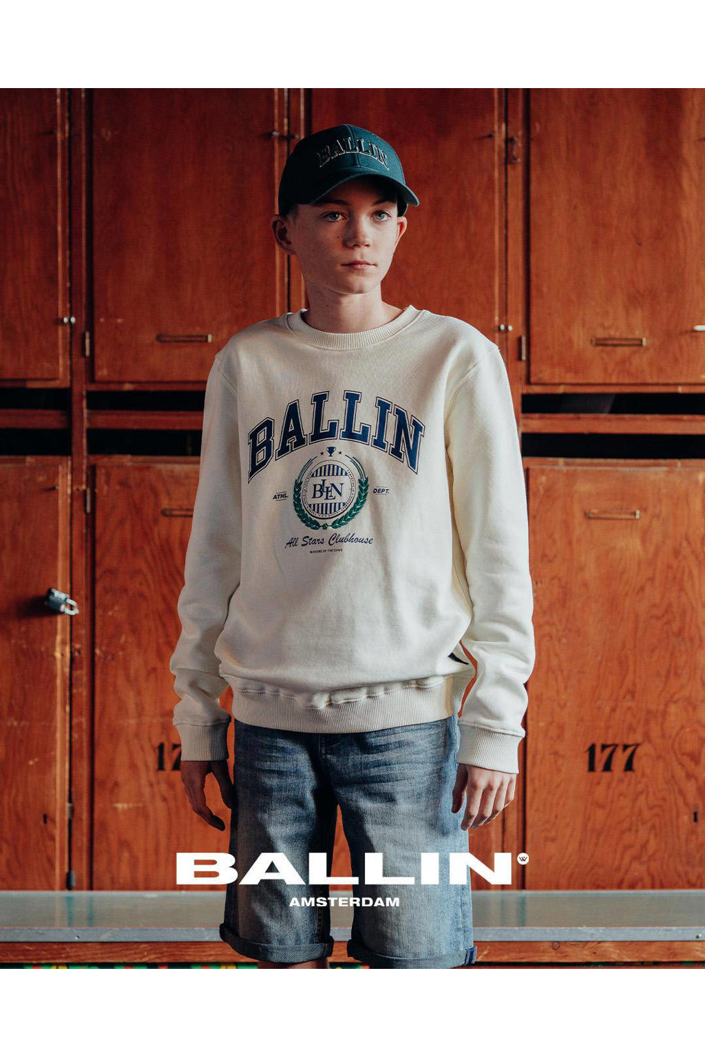 Ballin sweater met printopdruk off white | wehkamp
