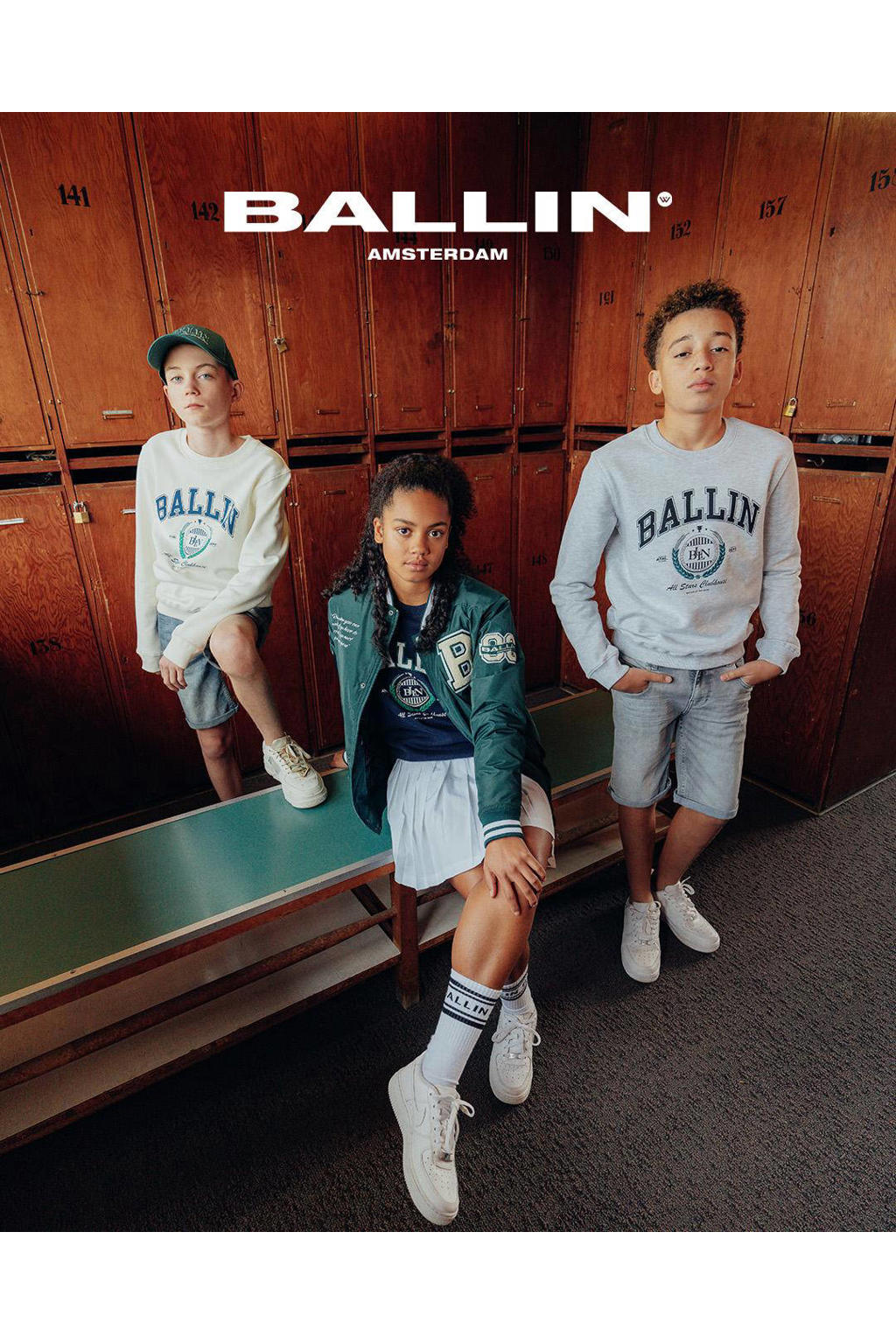 Ballin sweater met printopdruk off white | wehkamp