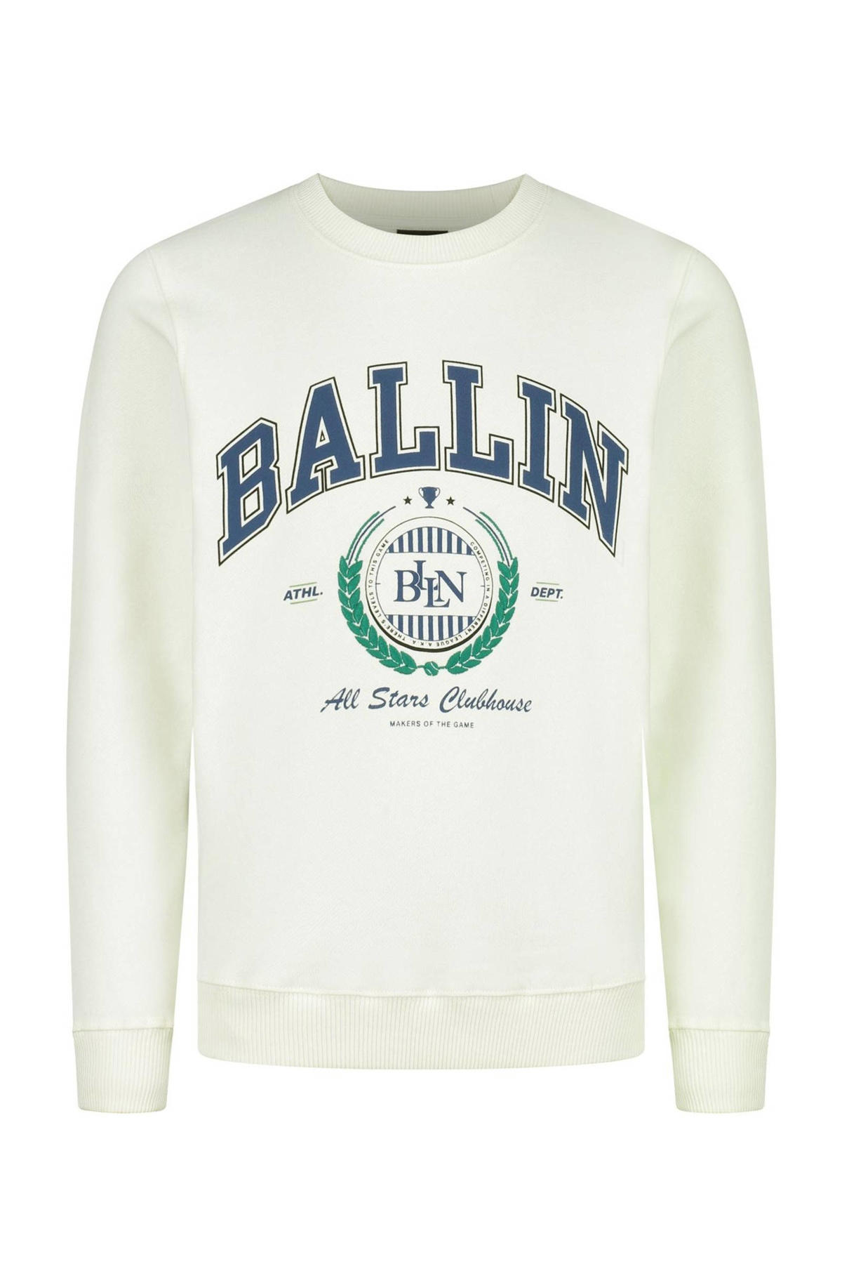 Ballin sweater met printopdruk off white | wehkamp