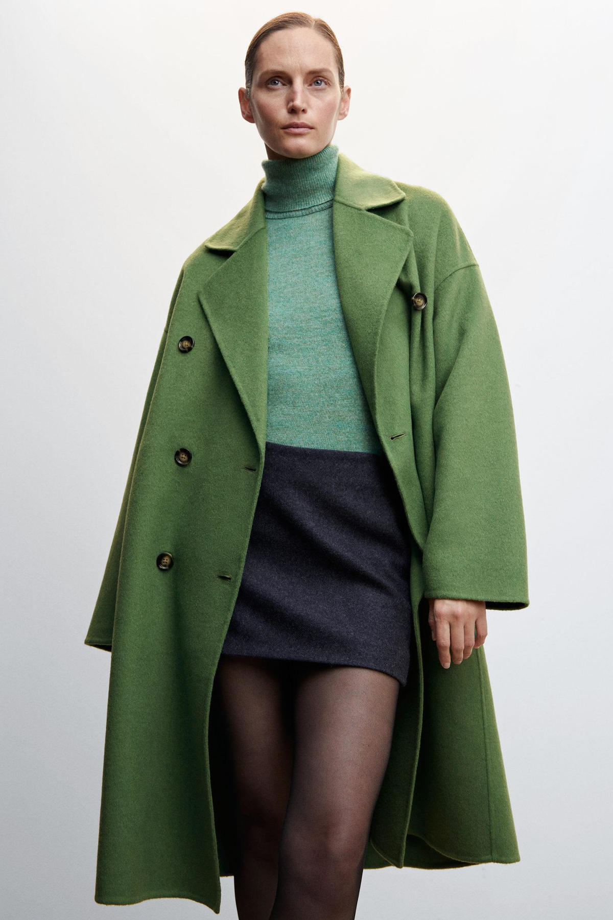 Mango coat met wol groen kopen? | Morgen in huis | wehkamp