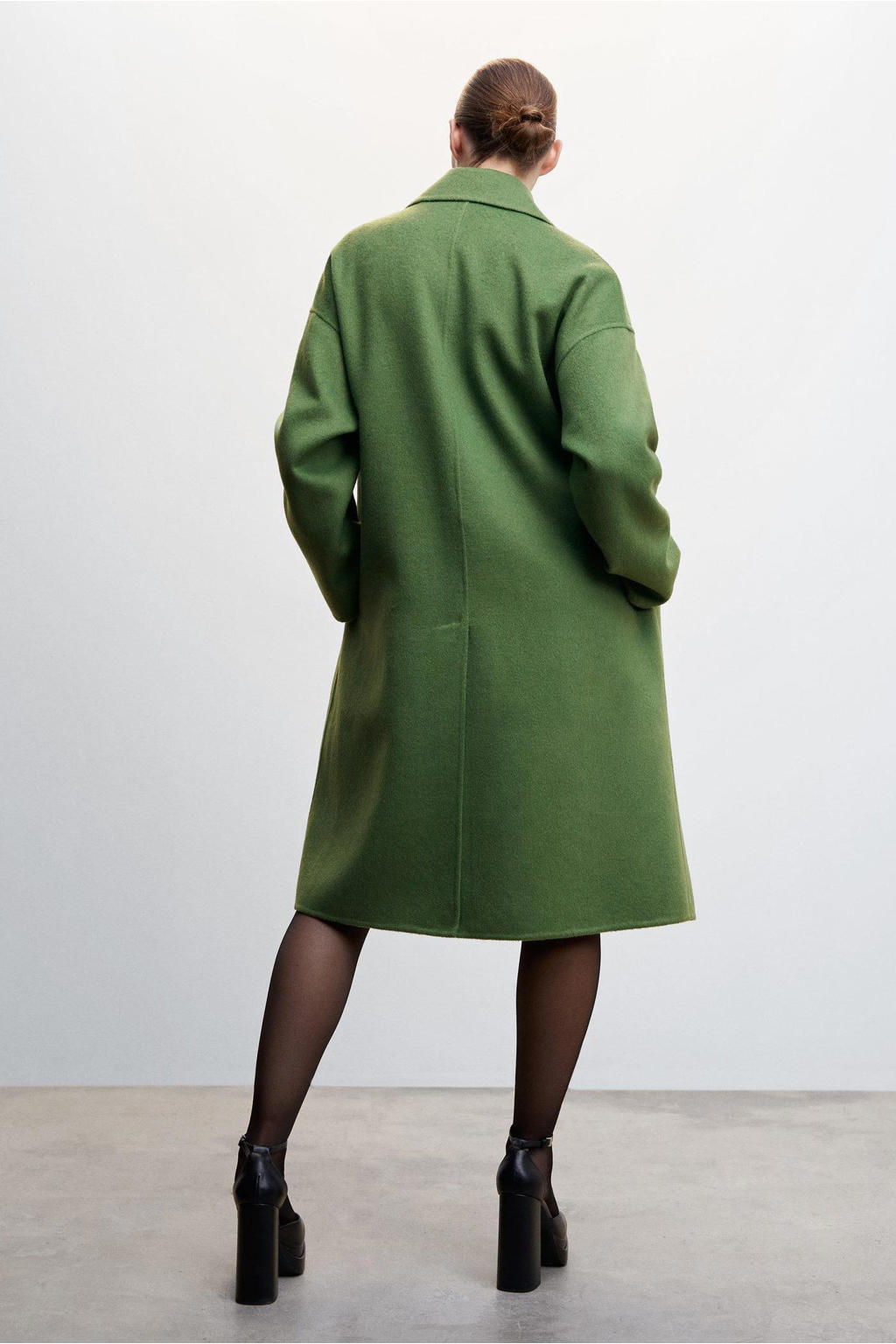 Mango coat met wol groen kopen? | Morgen in huis | wehkamp