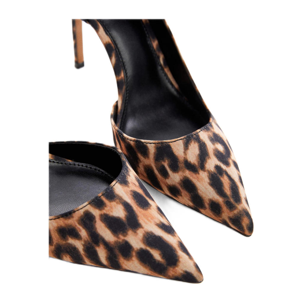 Mango pumps met panterprint bruin | wehkamp