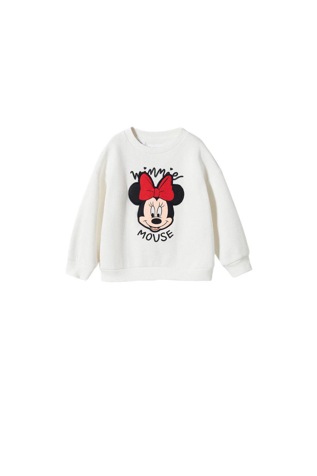 Mango Kids Minnie Mouse sweater met printopdruk ecru | wehkamp