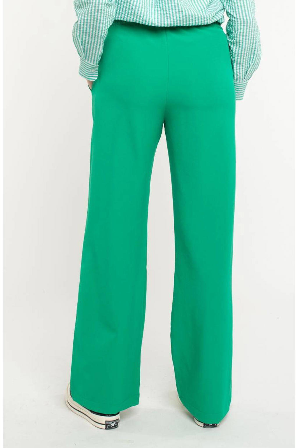 Anna Blue by Anna van Toor wide leg broek FLUI groen | wehkamp
