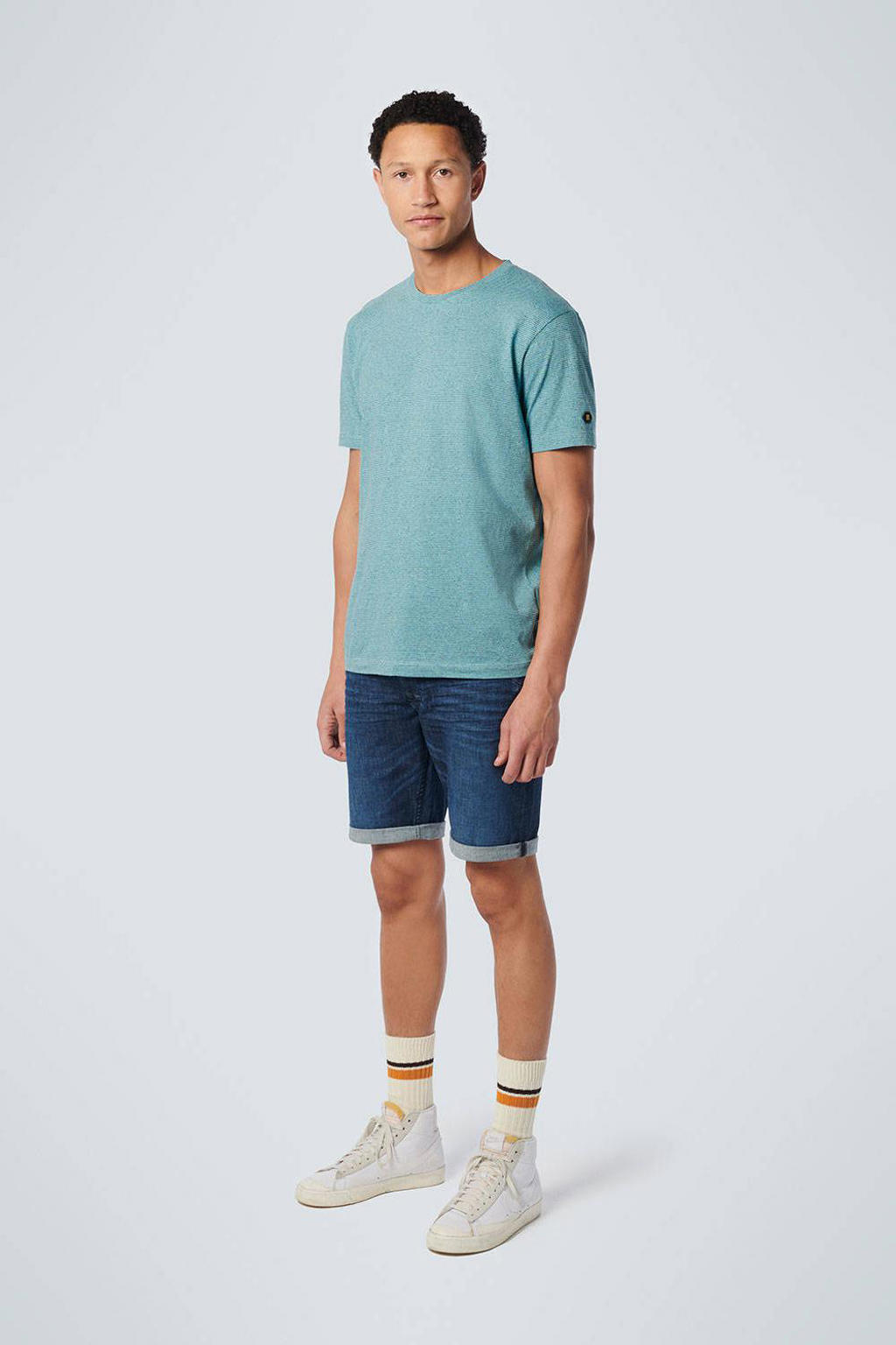 No Excess gemêleerd T-shirt light aqua | wehkamp
