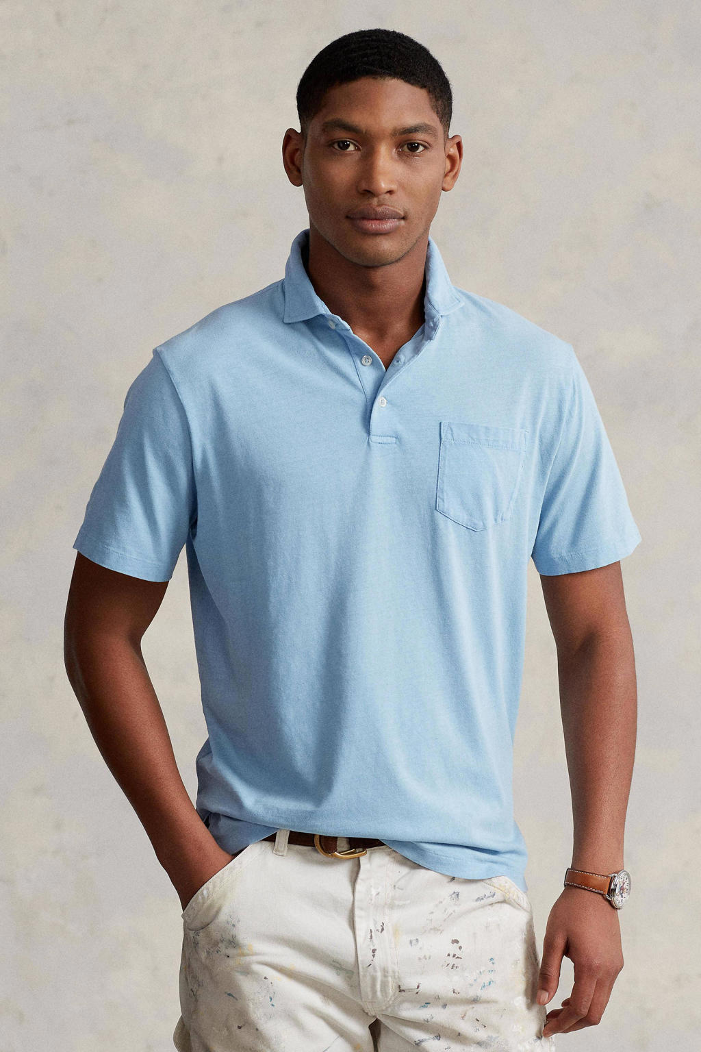 POLO Ralph Lauren regular fit polo powder blue | wehkamp