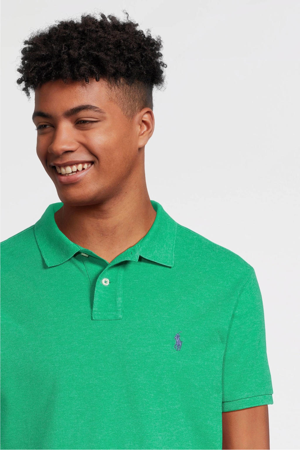 POLO Ralph Lauren slim fit polo palm green heather | wehkamp