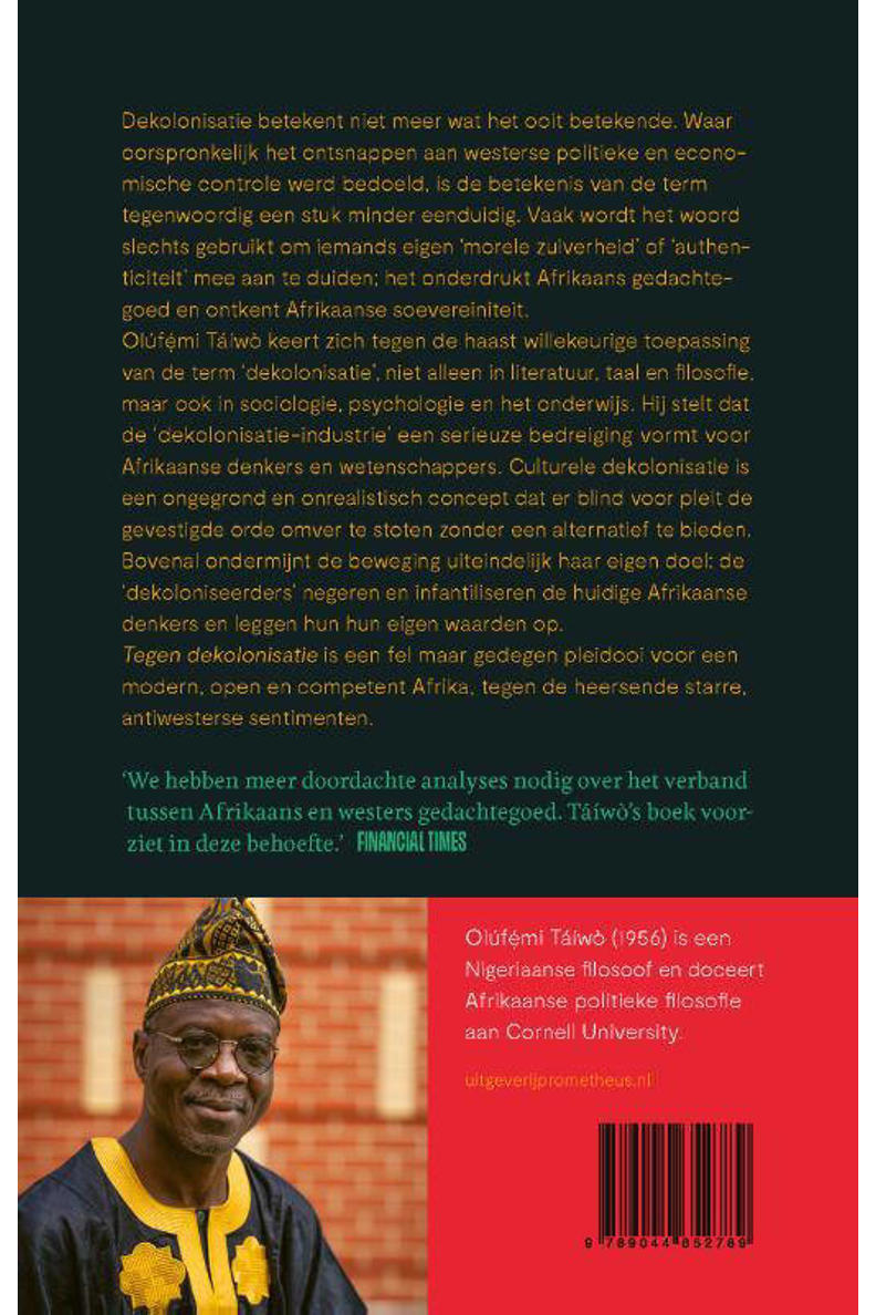 Olúfẹ́Mi Táíwò Tegen dekolonisatie | wehkamp