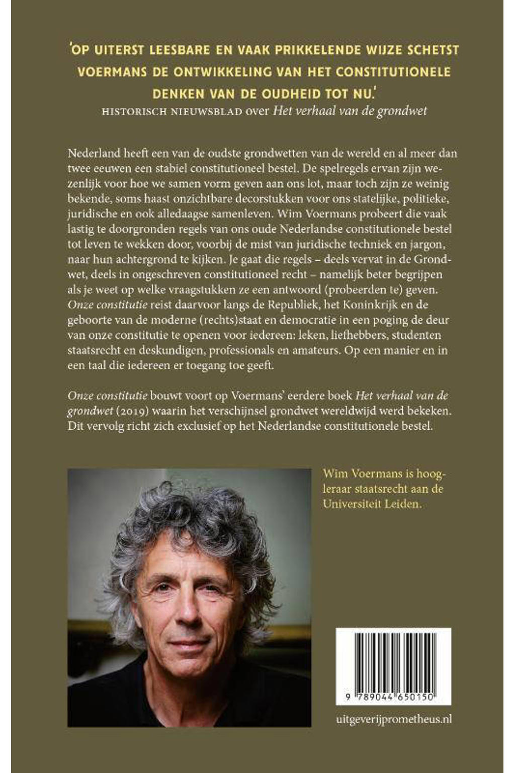 Wim Voermans Onze constitutie | wehkamp