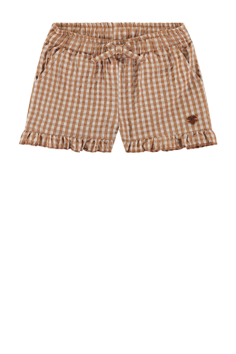 Babyface geruite short bruin/ecru | wehkamp