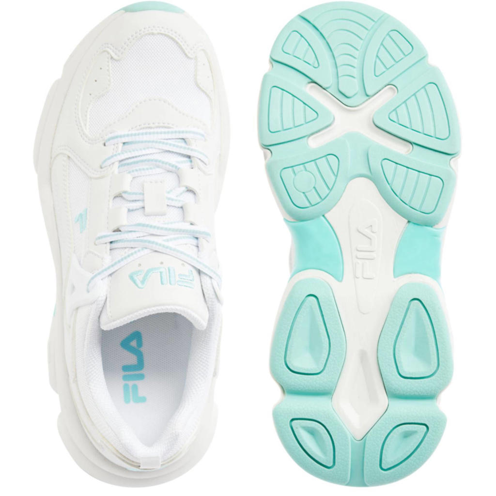 Fila chunky sneakers wit/blauw | wehkamp
