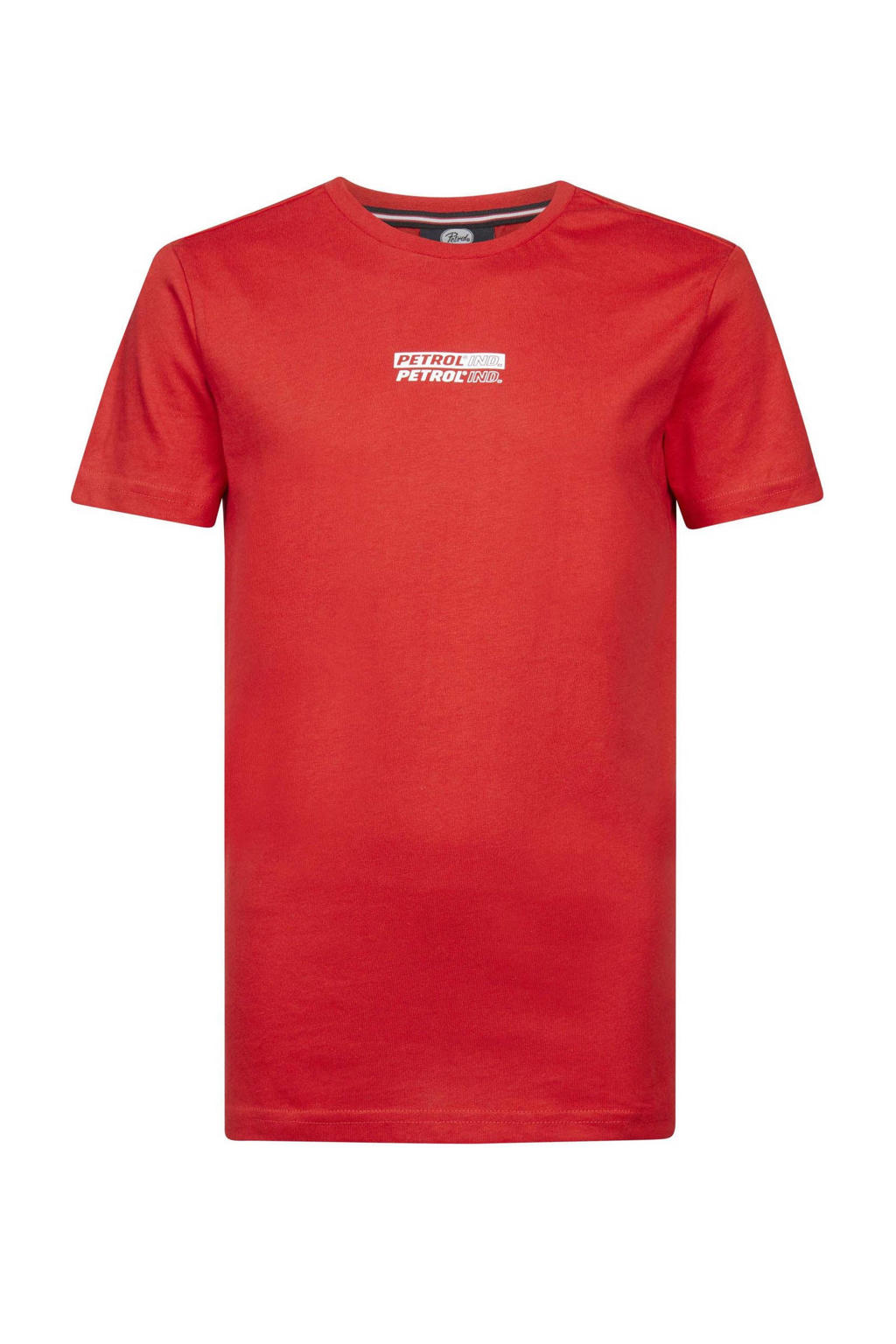 Petrol Industries T-shirt met printopdruk rood | wehkamp